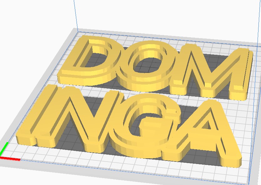 STL file Dominga Name Sign・3D printing model to download・Cults