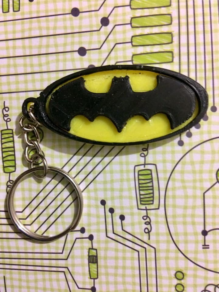 STL file Batman Keychain Two colors・Model to download and 3D print・Cults