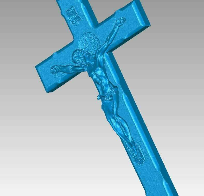 STL file Crucifix Jesus on Cross Hanging Christian Worship 3D Scan・3D ...