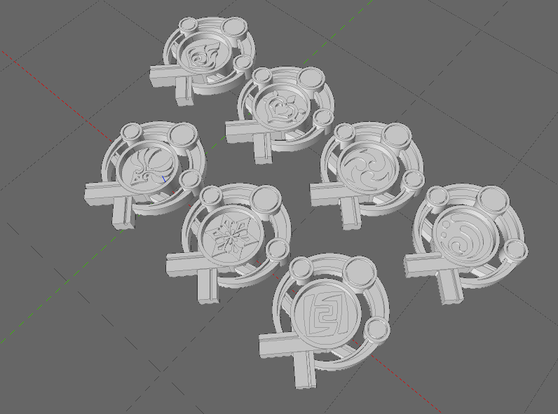 STL file Inazuma Genshin Impact Element Pendant・3D printer model to ...