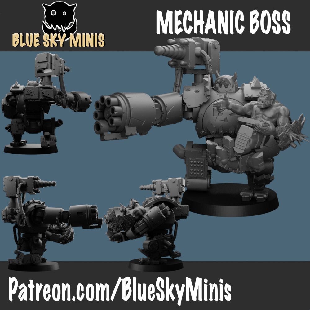 3D file Mechanic Boss with Mecha Suit Armor・Model to download and 3D ...