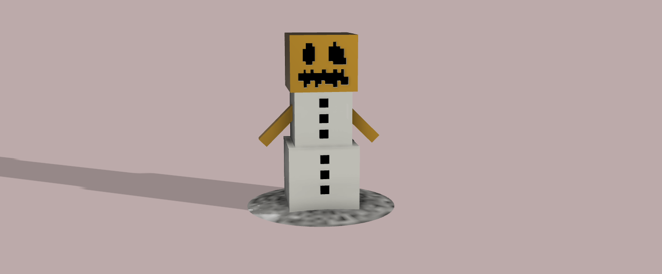 STL file Minecraft SnowMan・3D print model to download・Cults
