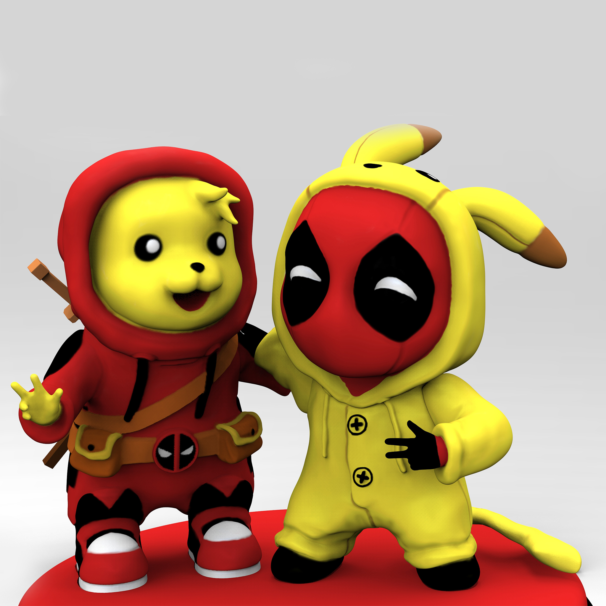Fichier 3D Pikachu et Deadpool 🐉・Design à télécharger et à imprimer en ...
