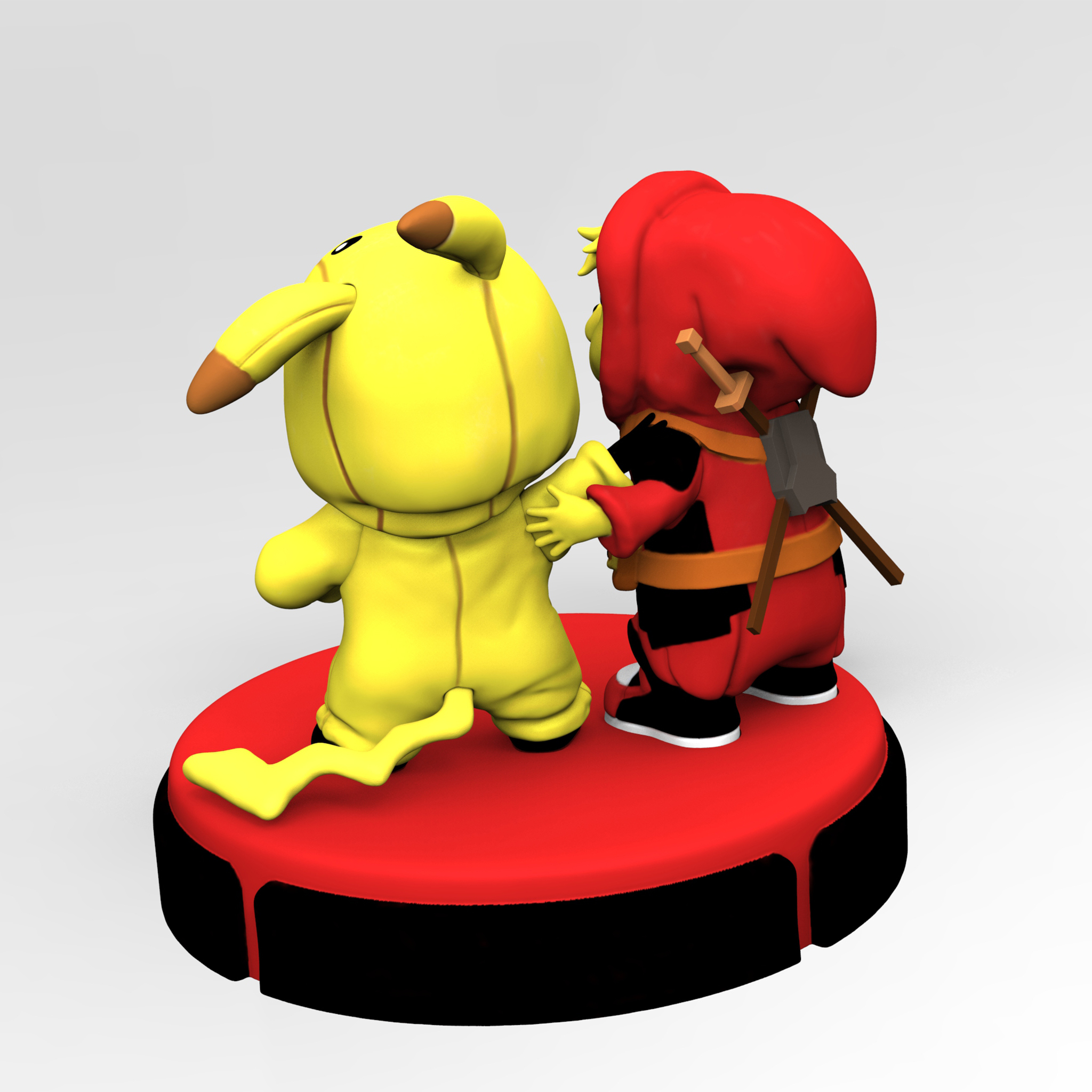 3D-Datei Pikachu and Deadpool・Design für 3D-Drucker zum herunterladen・Cults