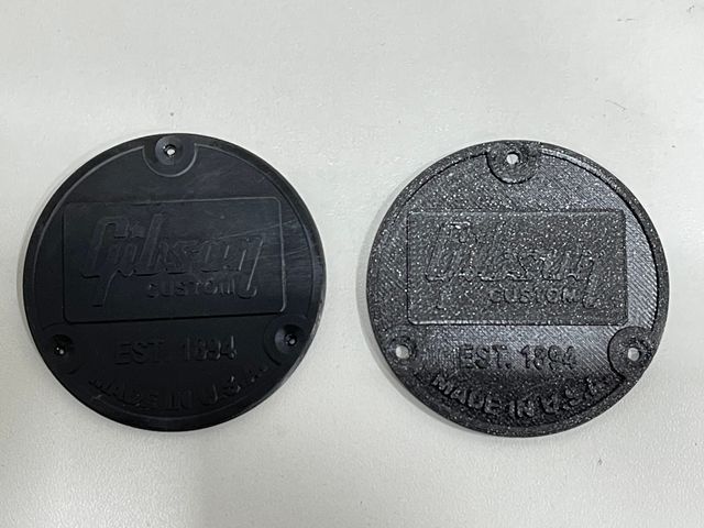 STL file Gibson Custom Guitar Logo switch backplate 🎸・3D printable ...