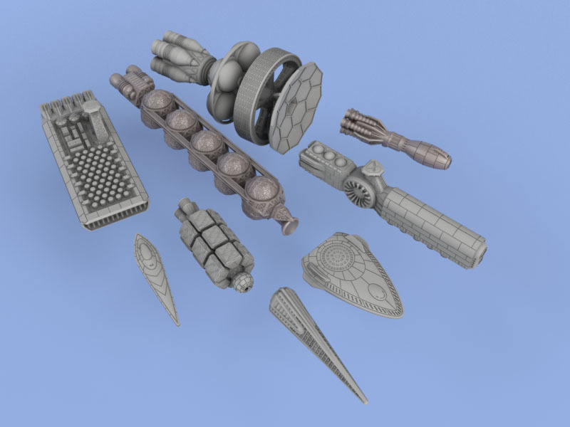 STL file Civilian Fleet - Miniature Starships 🎲・3D print object to ...