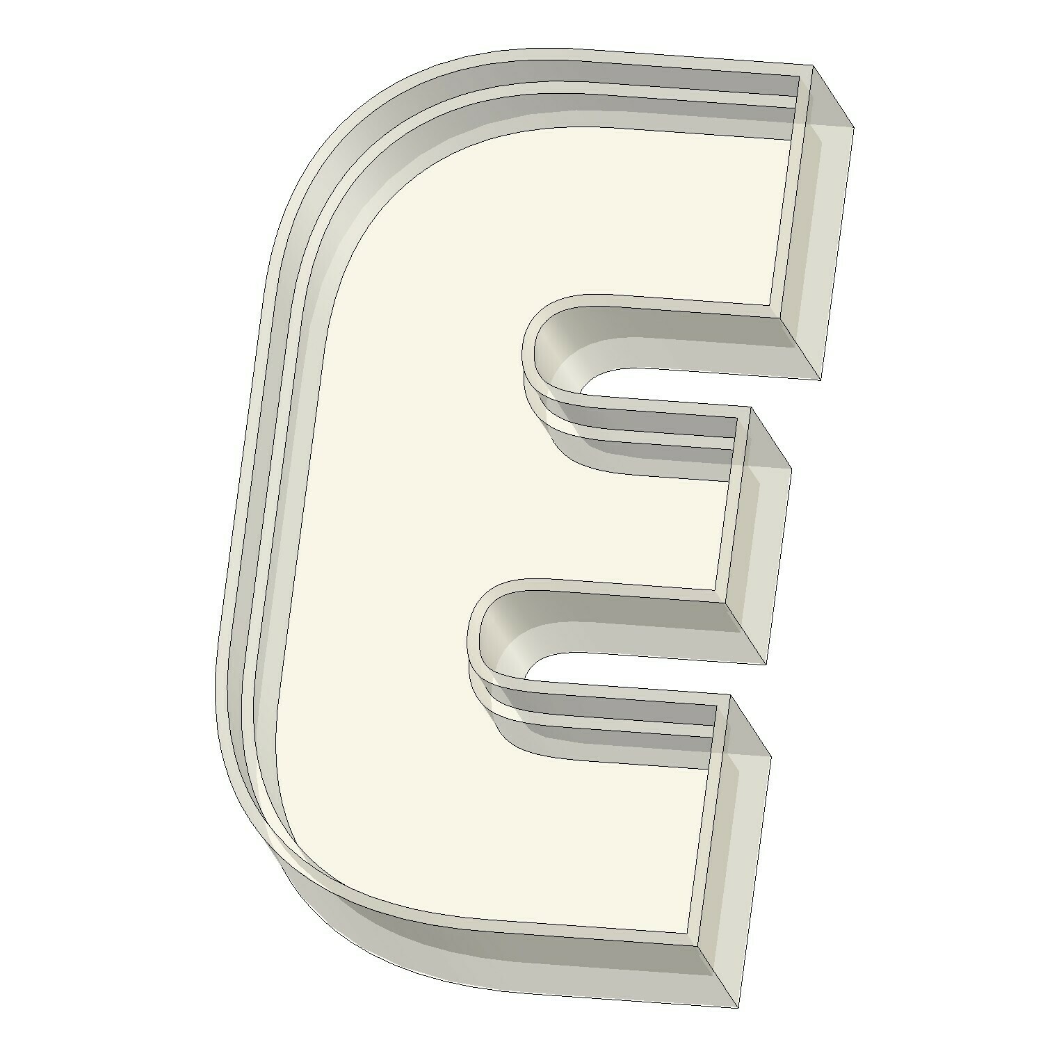 STL file Letter E 👽・3D printable model to download・Cults