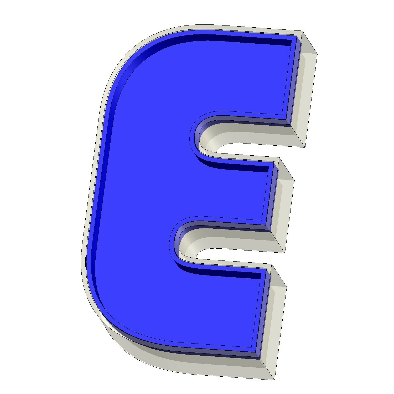 STL file Letter E 👽・3D printable model to download・Cults