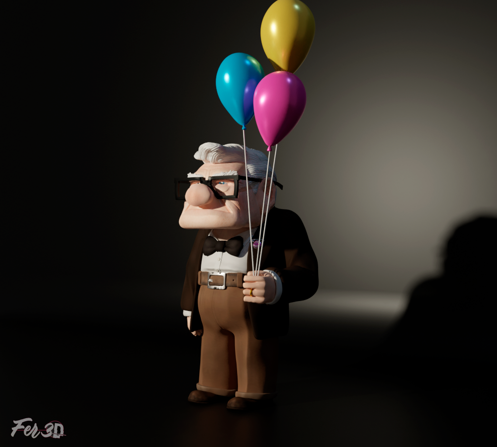 STL file Carl Fredricksen UP ⬆️・3D printer model to download・Cults