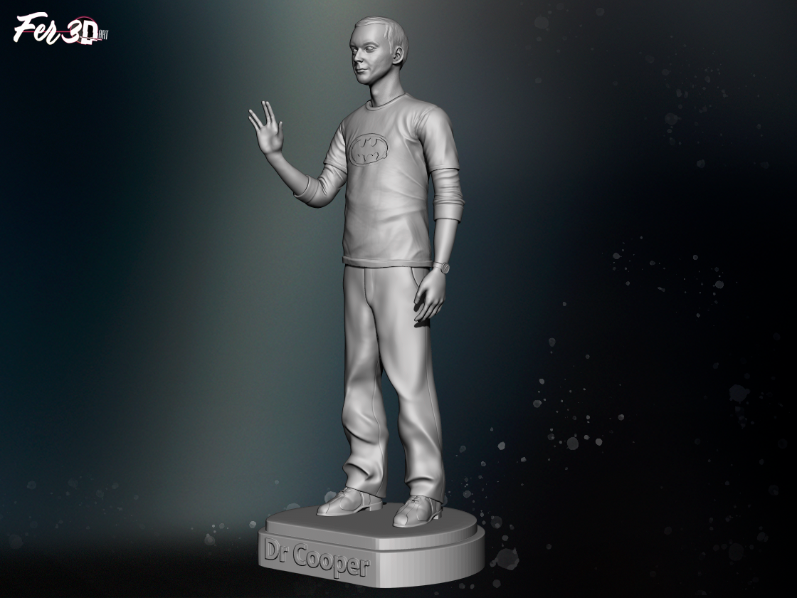 STL file Sheldon Cooper The Big Bang Theory 👫・3D print object to ...