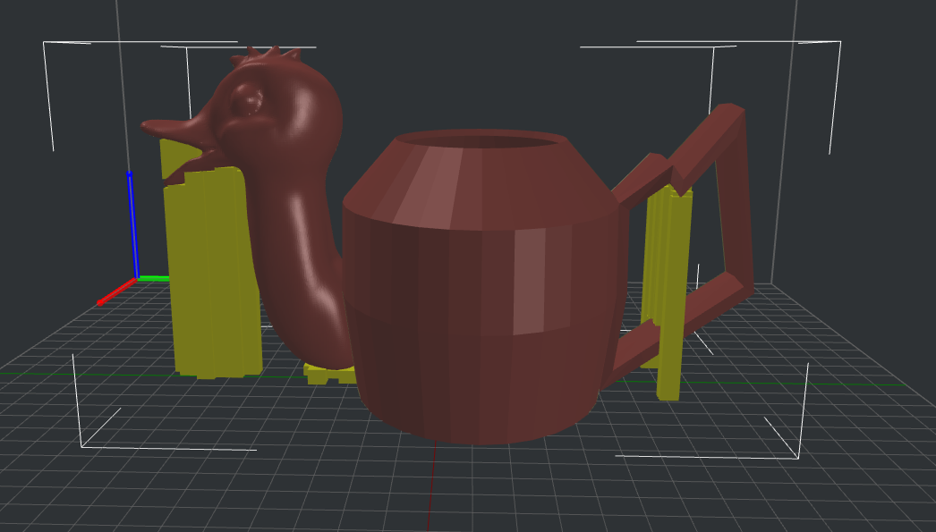 Free STL file Duck Watering Can with Hoe and Rake Feet・Object to ...