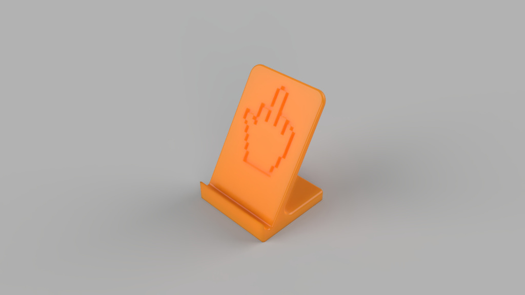 STL file Middle Finger Phone Stand・3D print design to download・Cults