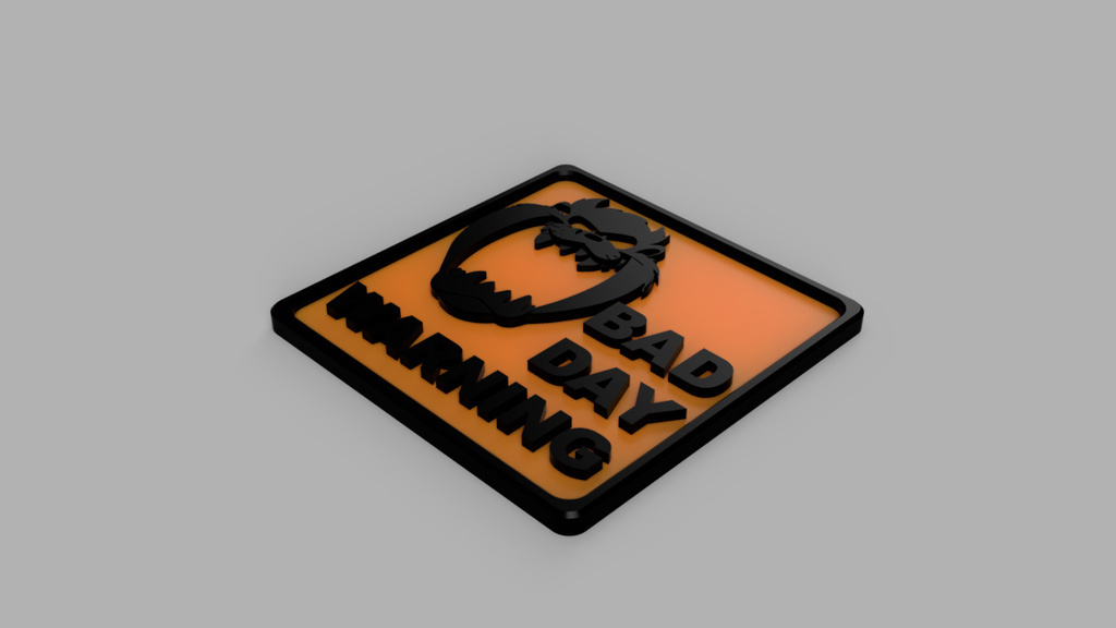 3D file Taz Bad Day Warning Sign・3D print object to download・Cults