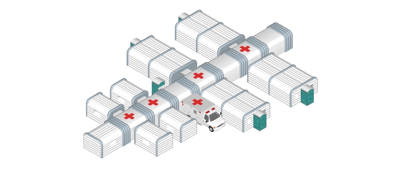 STL file Temporary Isolation units and treatment facility for COVID19 ...