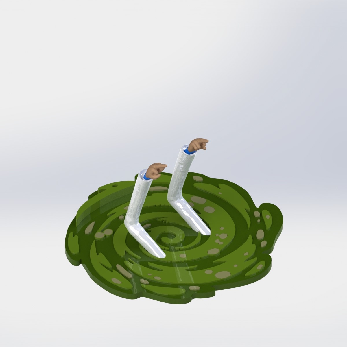 STL file Rick Sanchez middle finger - Phone Holder 📞・3D print design to ...