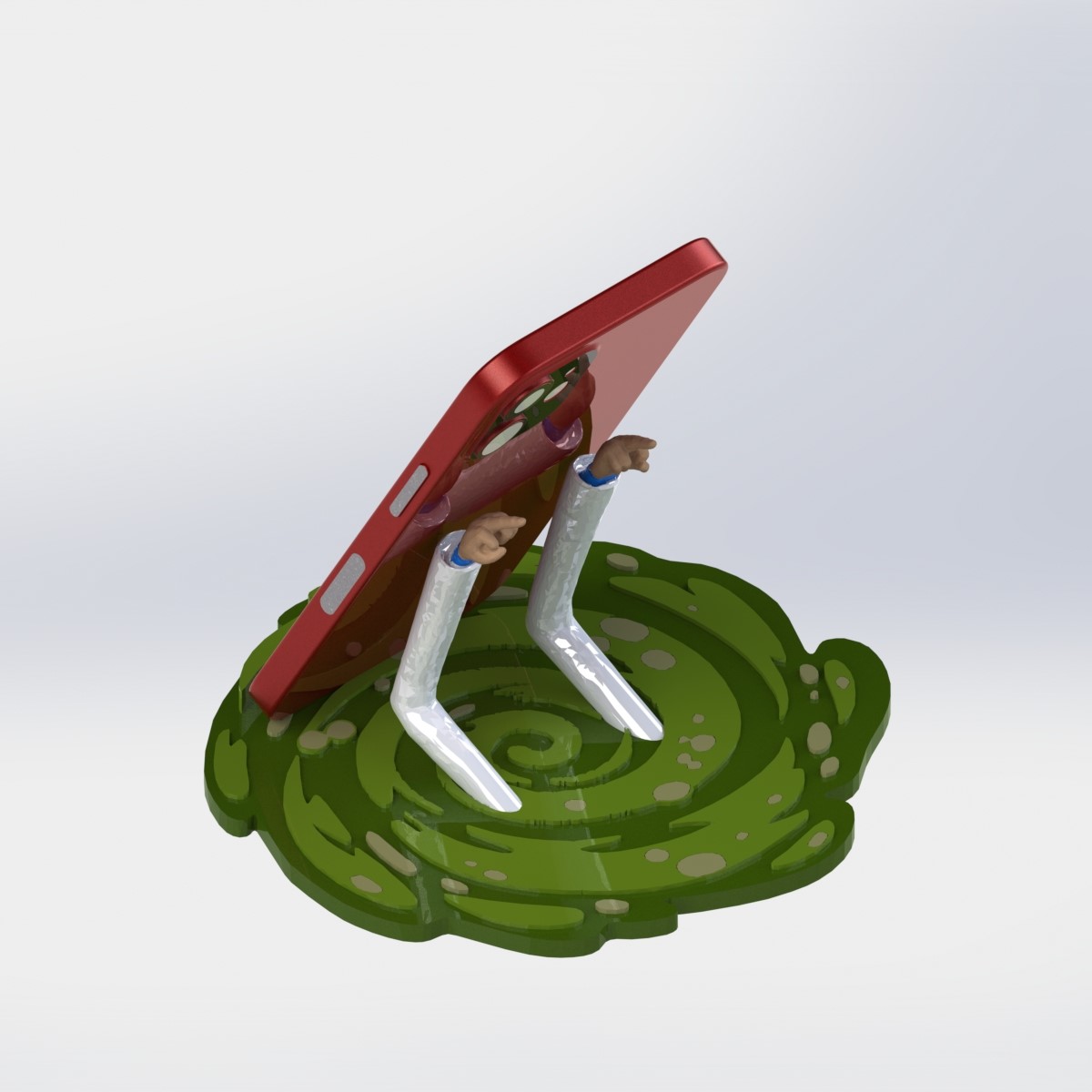 STL file Rick Sanchez middle finger - Phone Holder 📞・3D print design to ...