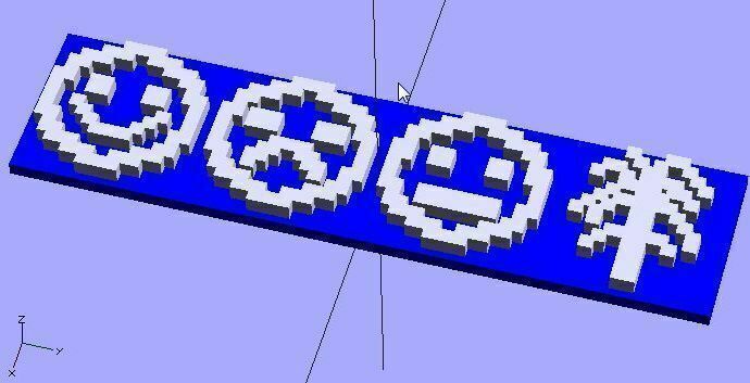 Free STL file OpenSCAD Bitmap Fonts Module・3D print design to download ...