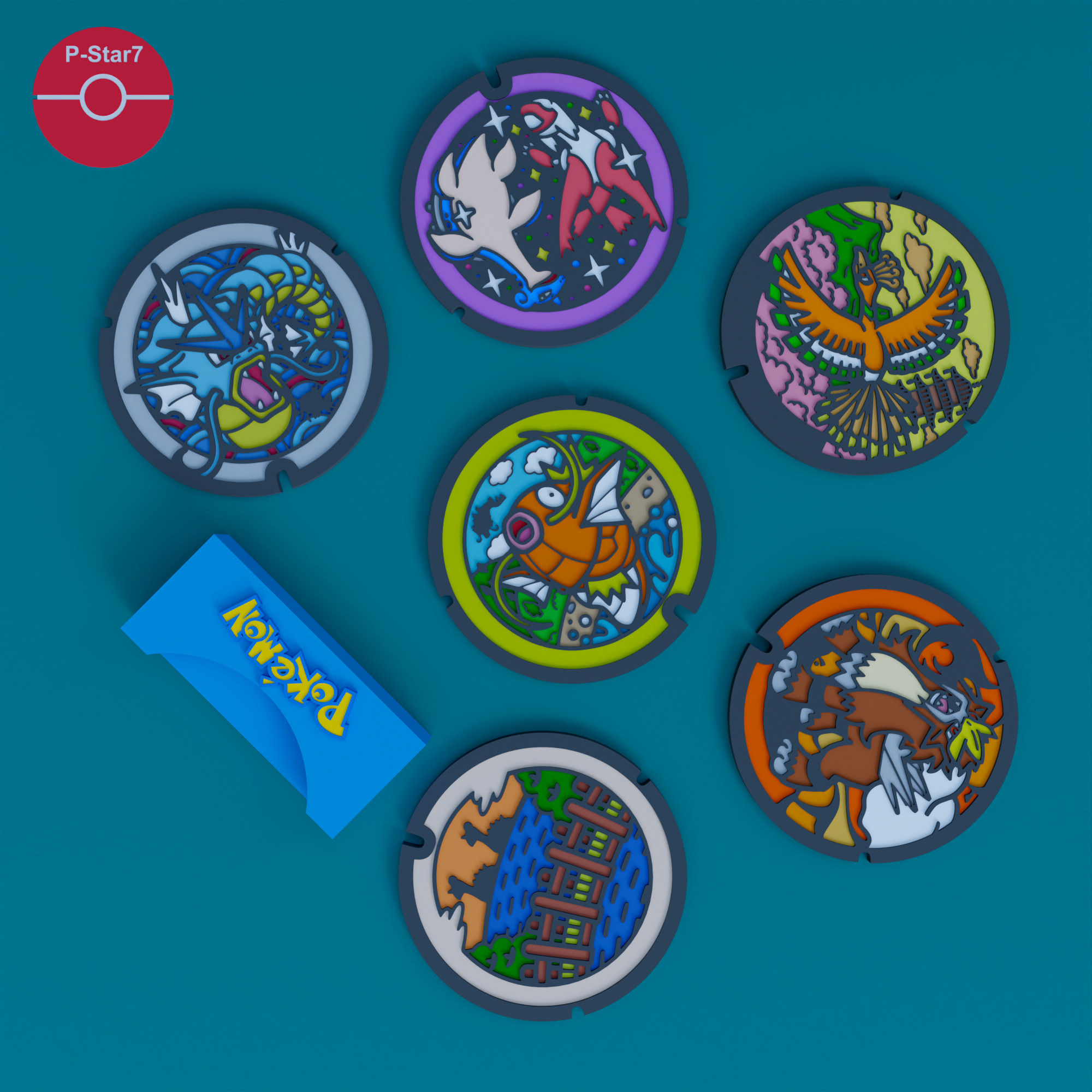 3D-Datei POKEMON UTILITY HOLE COVERS - PACK 3・Design zum Herunterladen ...