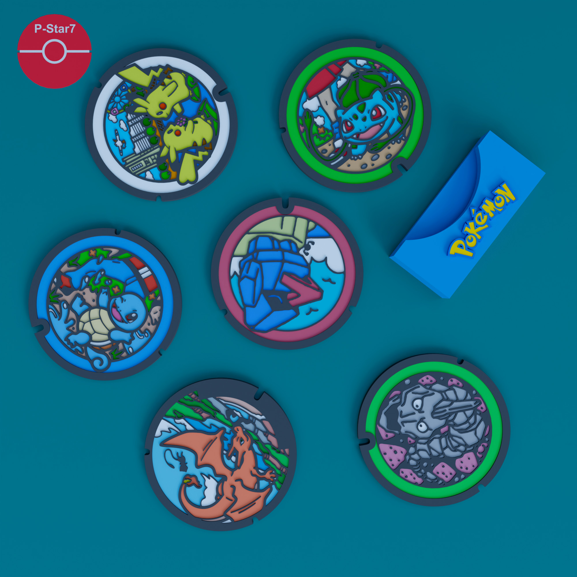 3D file POKEMON UTILITY HOLE COVERS - PACK 1・3D print design to ...