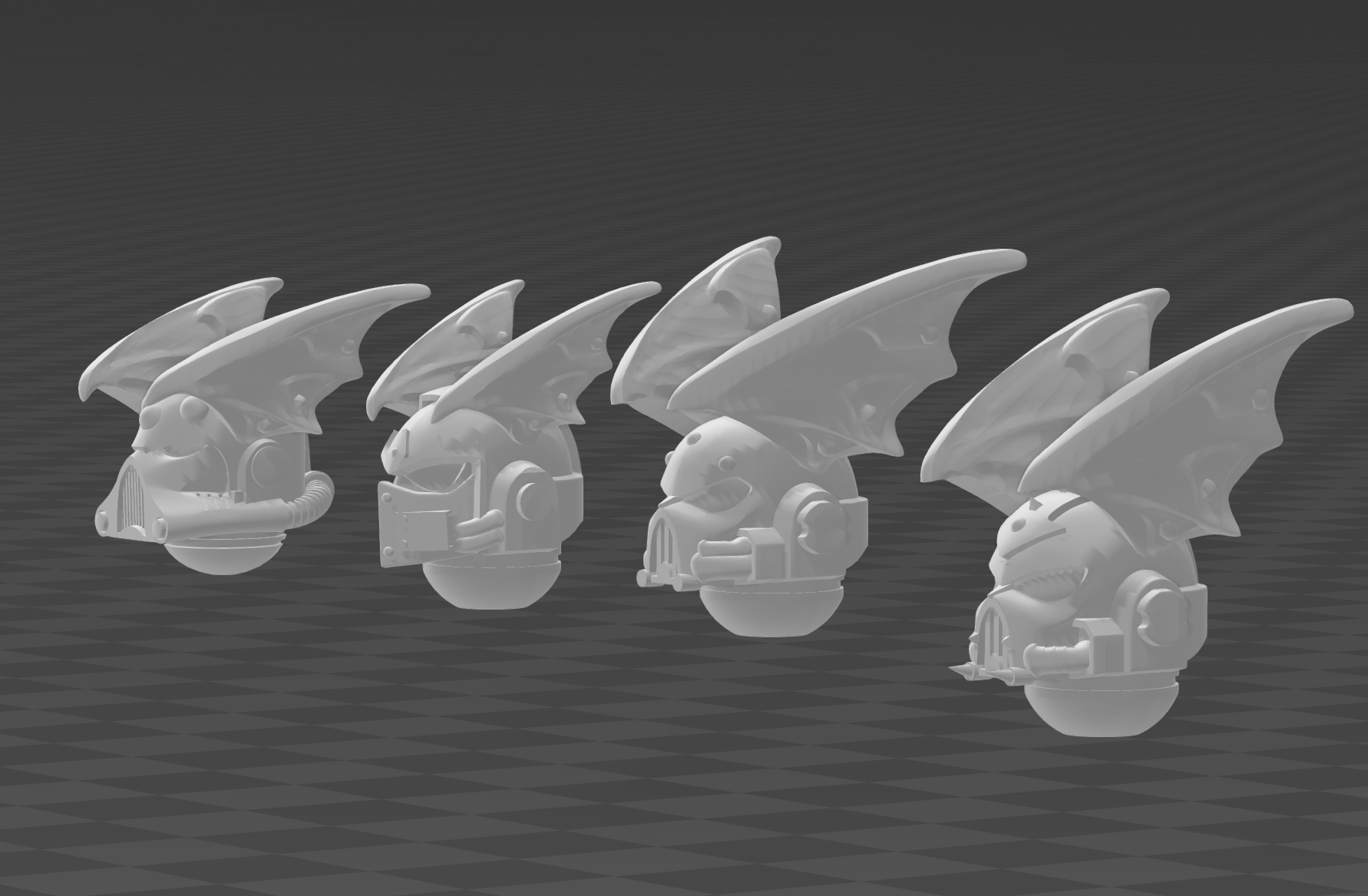 Free 3D file Night bats heads and extras・3D print object to download・Cults