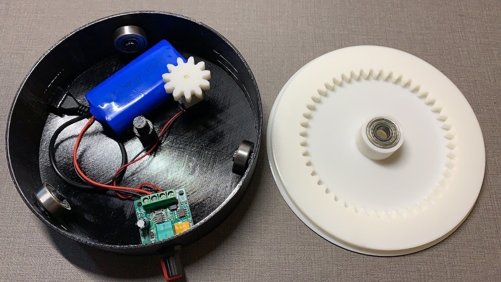 Free 3D file Rotary Table（simple, adjustable speed, rechargeable）・3D ...