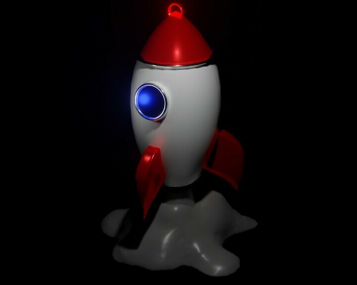 STL file Space Rocket Keychain 🛰・3D printing template to download・Cults