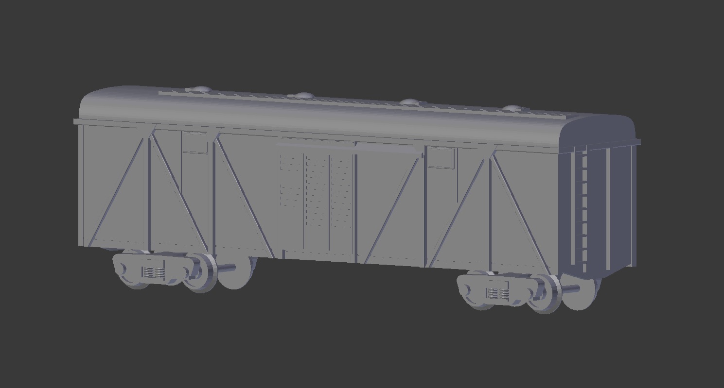 STL file Covered goods wagon (11-066 series)・3D printer model to ...