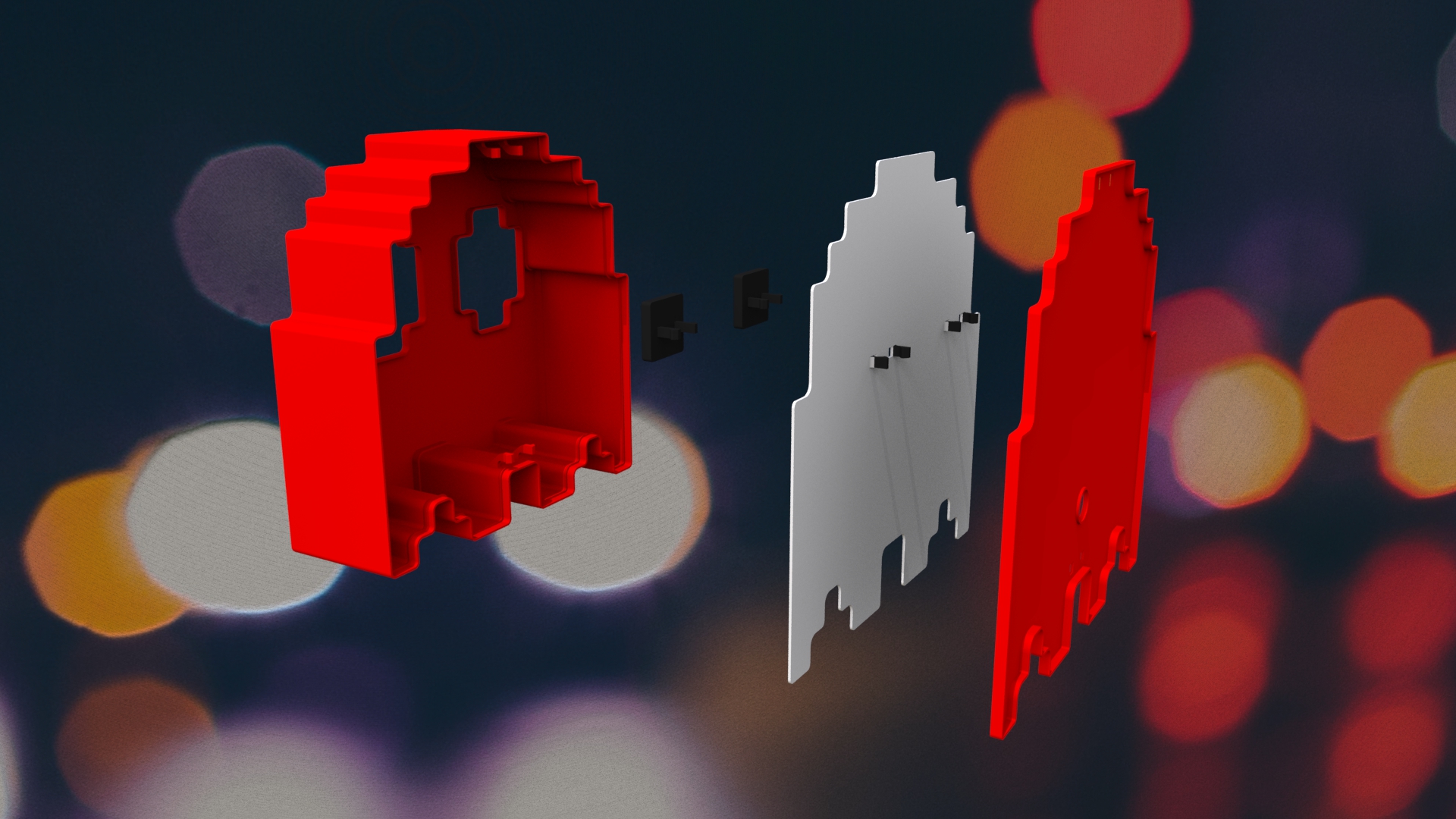 STL file GHOST FROM PACMAN GAME WALL OR DESKTOP LIGHT BOX SIGN・3D print ...