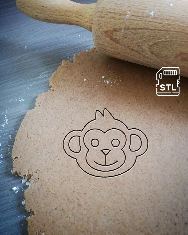 STL file Monkey Face Cookie Cutter・3D printer model to download・Cults