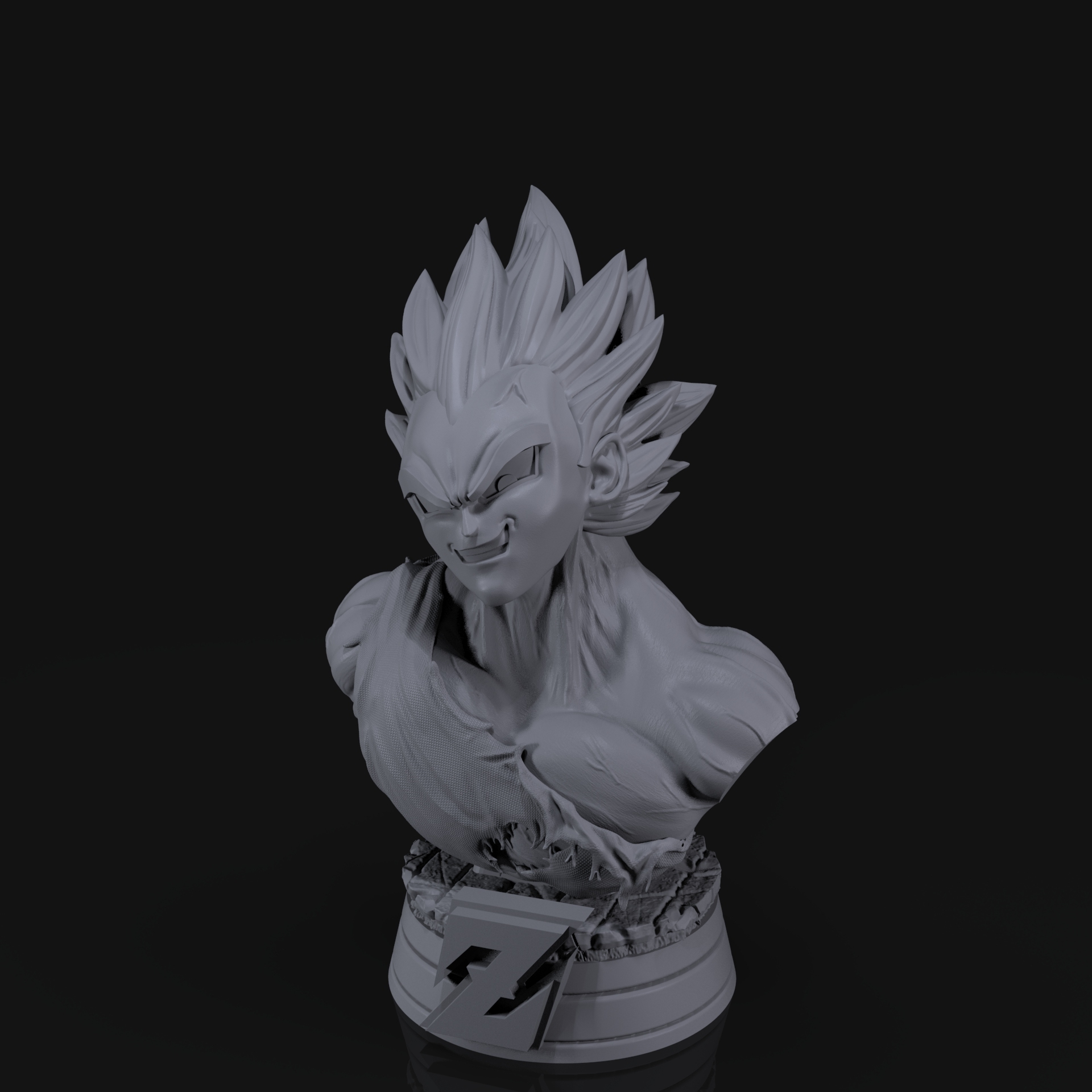 STL file Vegeta Bust・3D printable model to download・Cults