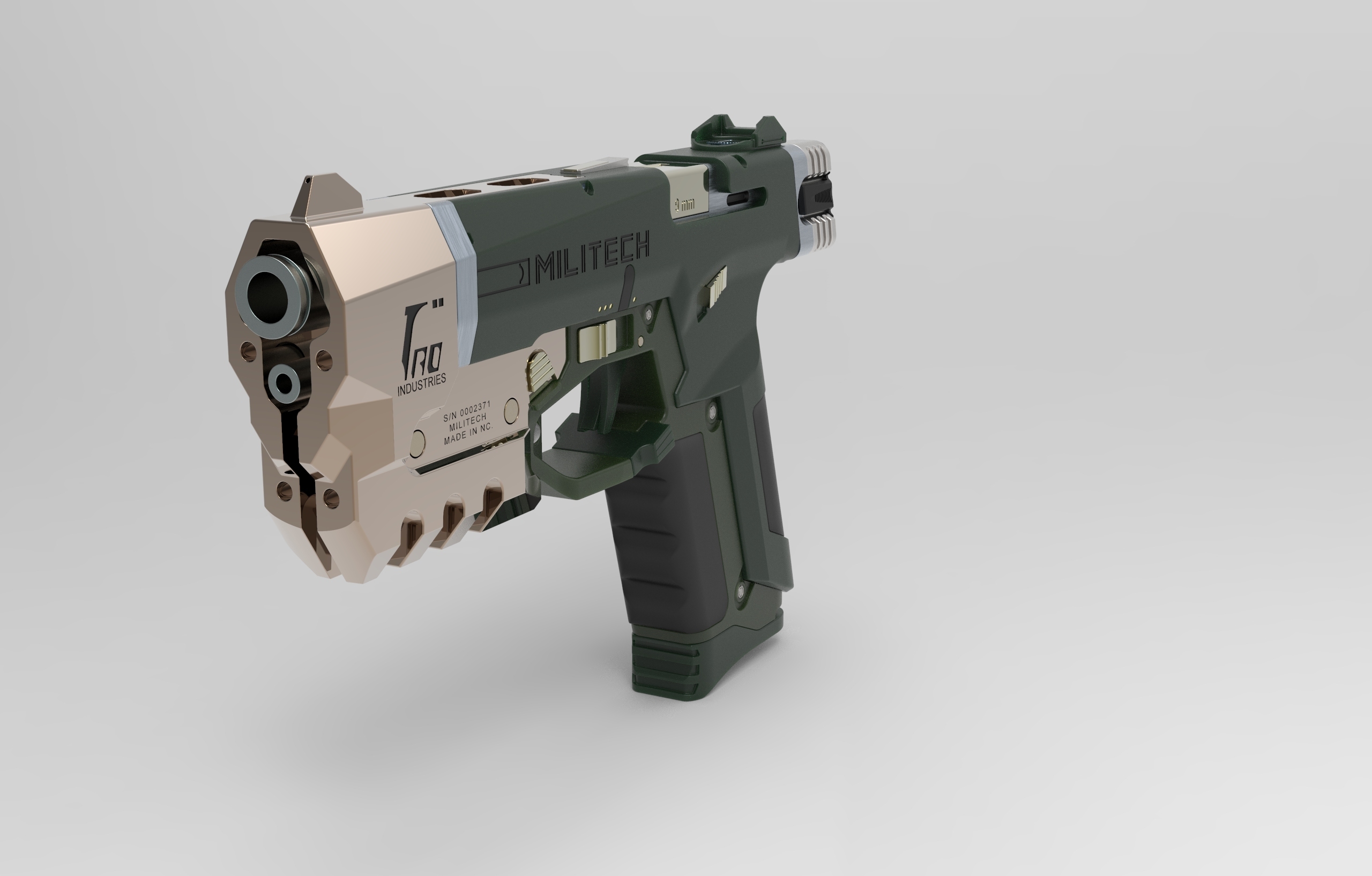 3D file CYBERPUNK MILITECH M-10AF Lexington 🔫・3D printing template to ...