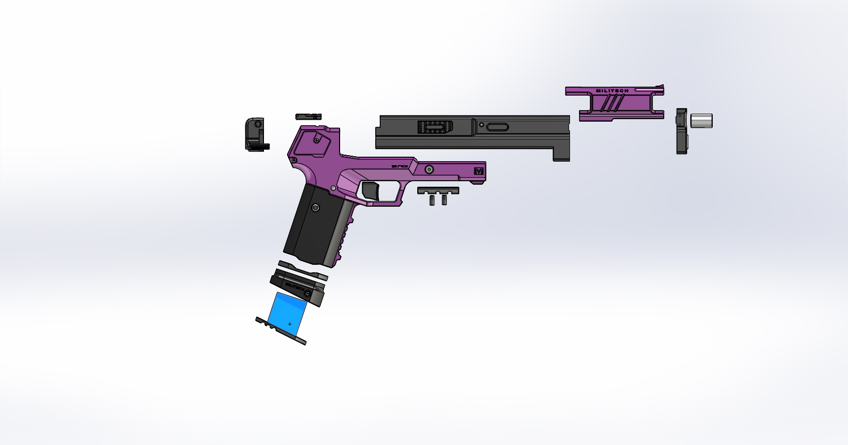 3D file Militech M-76E Omaha 🔫・3D printable model to download・Cults