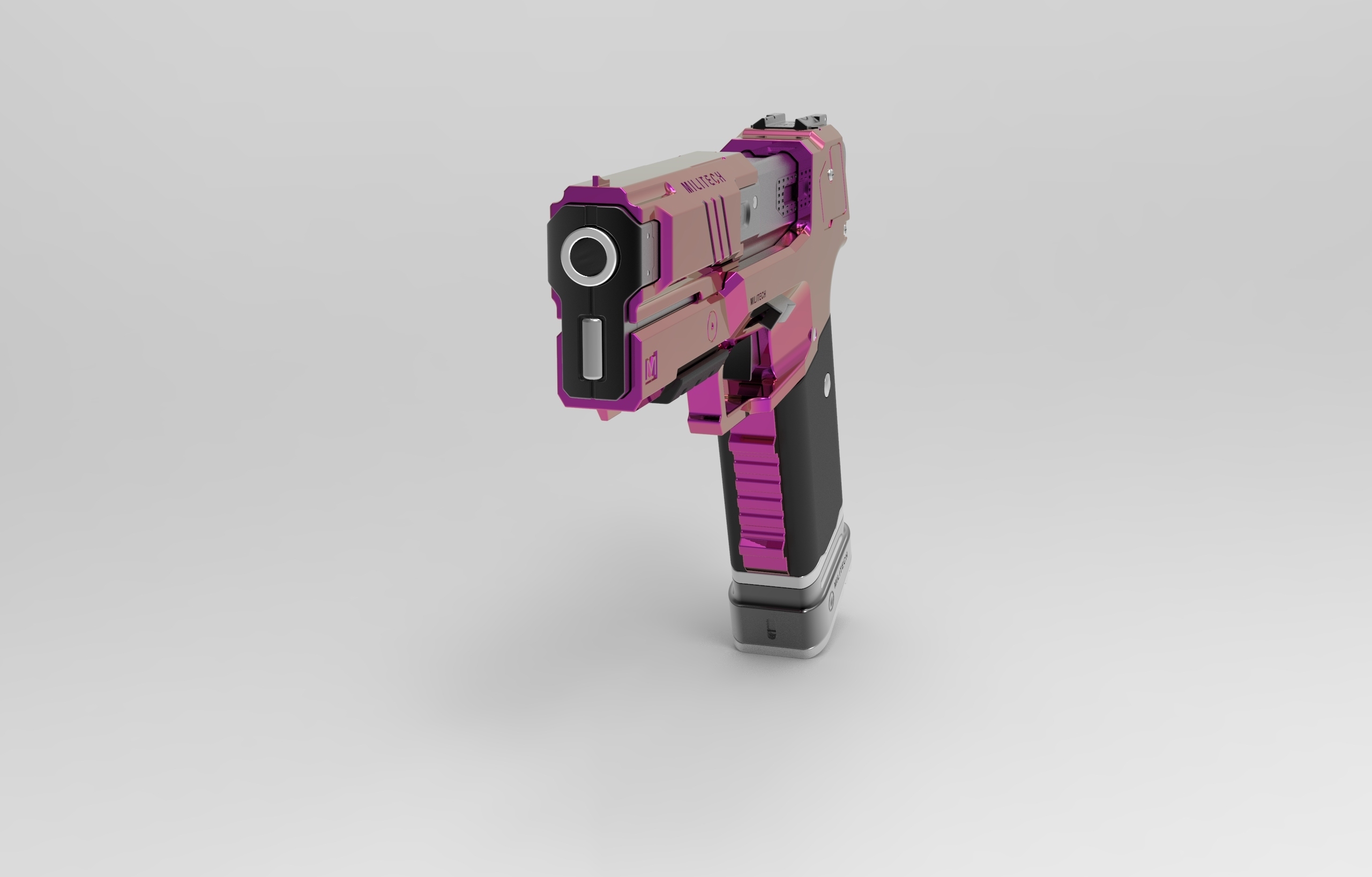 3D file Militech M-76E Omaha 🔫・3D printable model to download・Cults