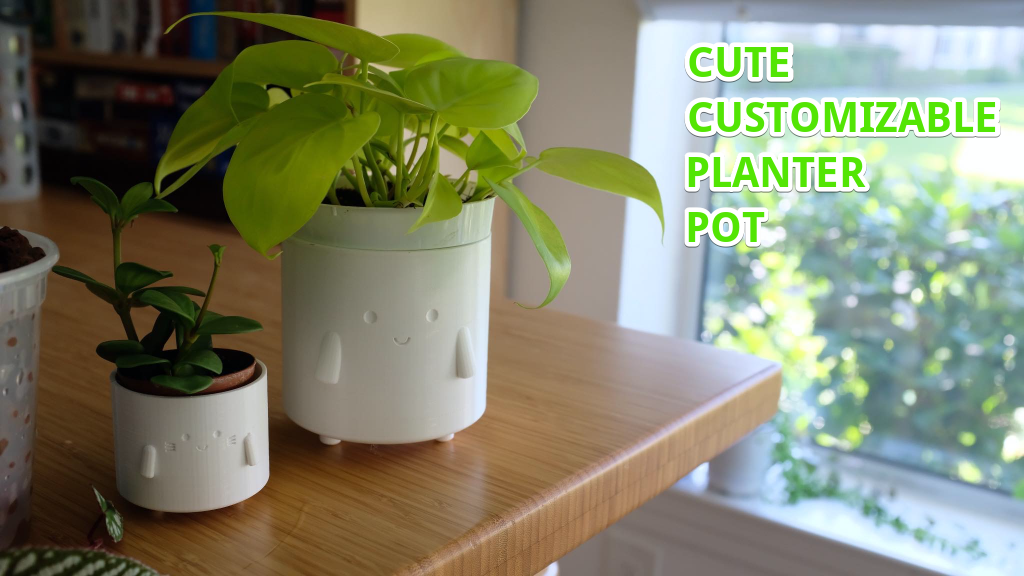 Free STL file Cute Customizable Planter Pot・3D print design to download ...