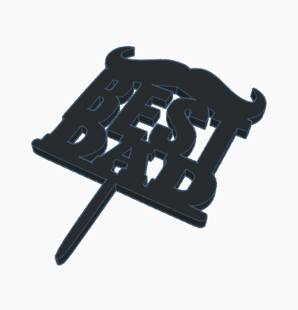STL file Cake topper - Best Dad・3D printable model to download・Cults