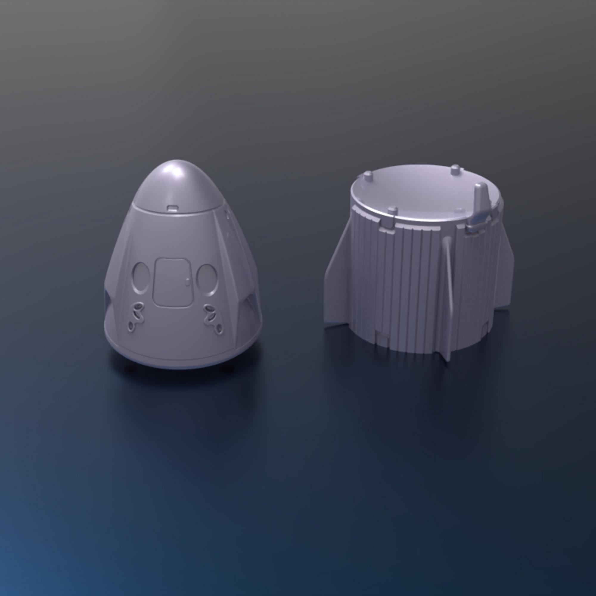 3D file SpaceX Crew Dragon 2 🐉・3D printable model to download・Cults