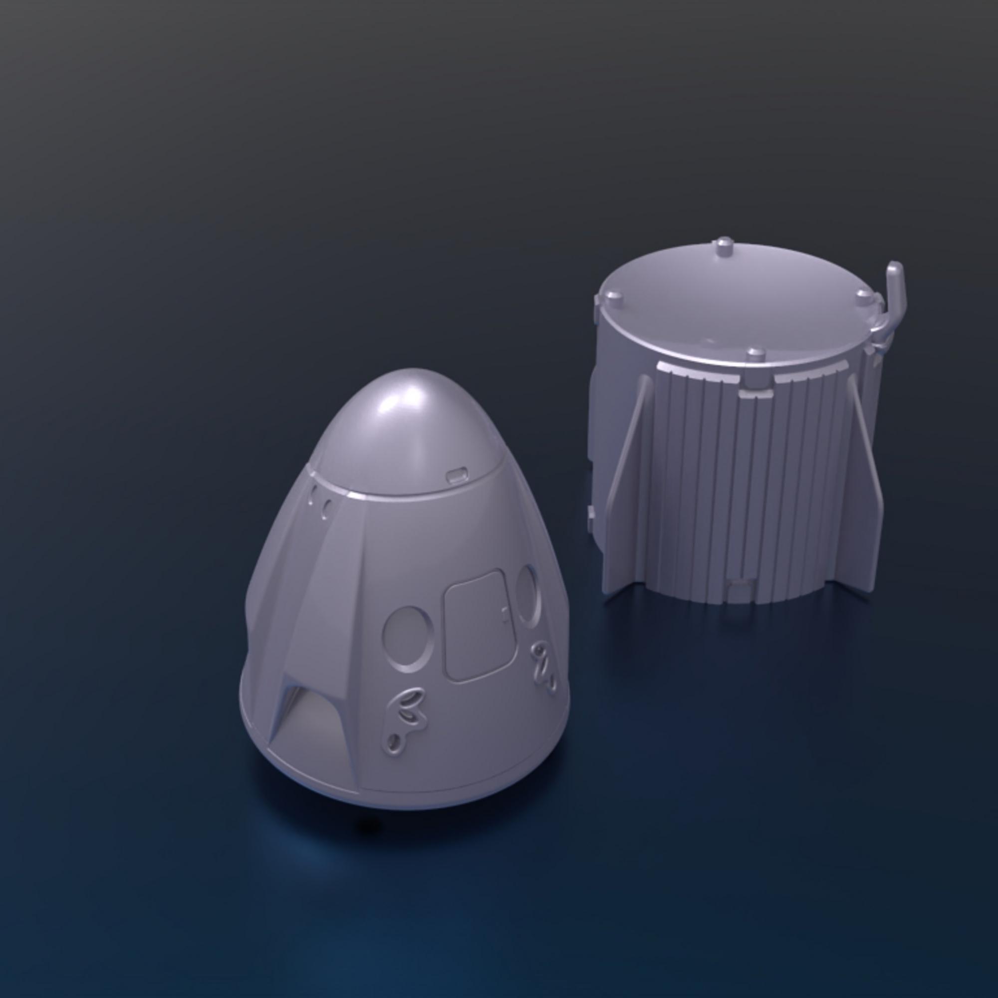 3D file SpaceX Crew Dragon 2 🐉・3D printable model to download・Cults