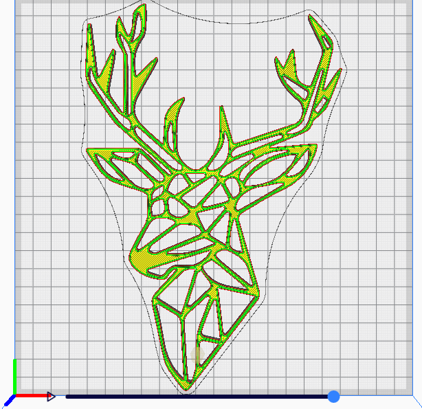 STL file GEOMETRIC DEER 2D ART・3D printing template to download・Cults