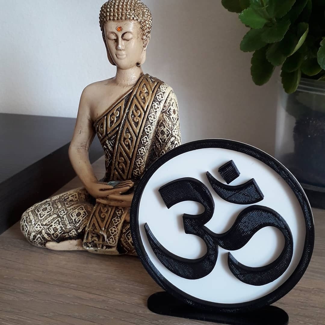 Free STL file Plate with OM symbol 🧘・3D print model to download・Cults