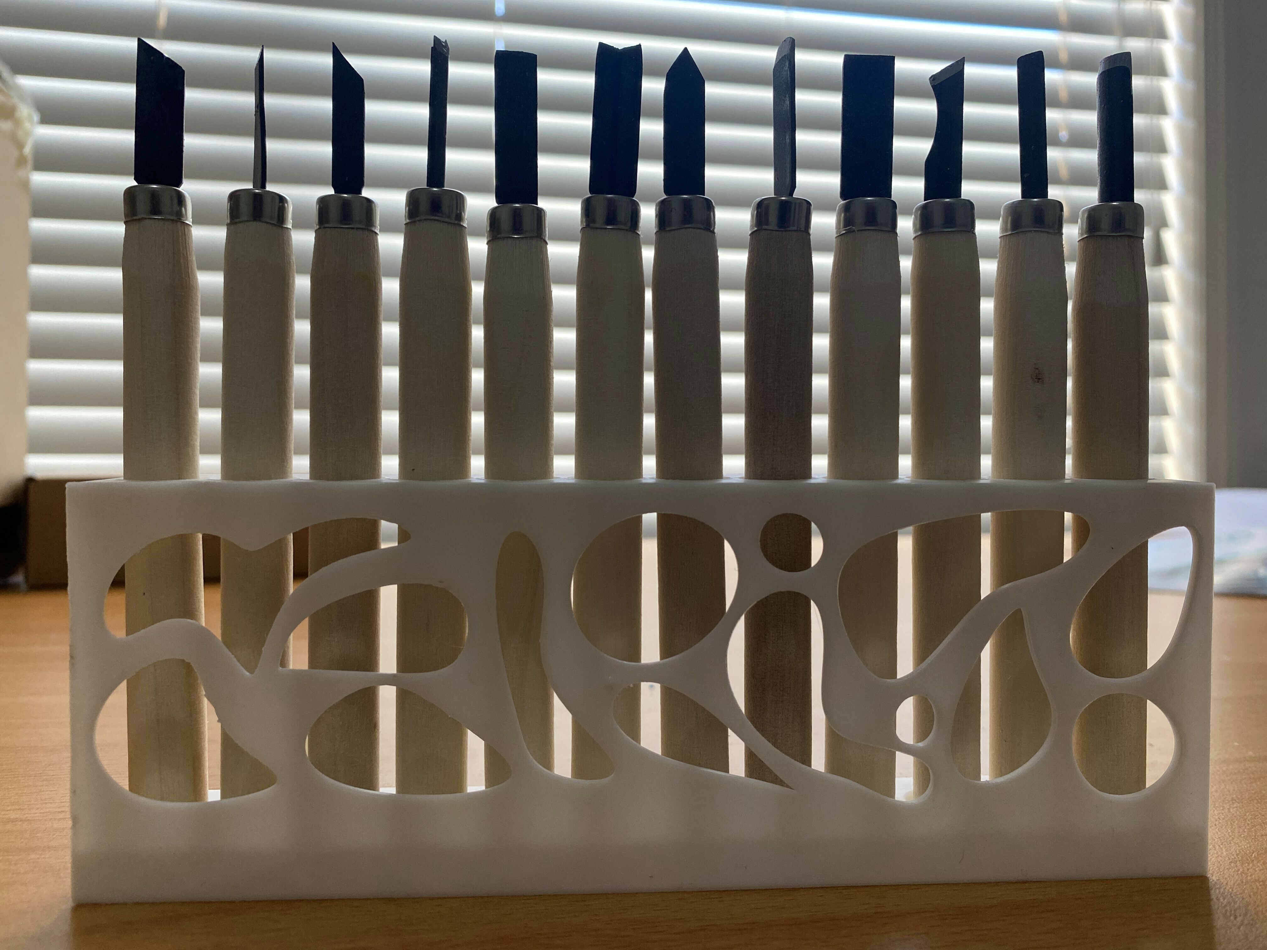 Free STL file Wood carving Tool set holder・3D print object to download ...