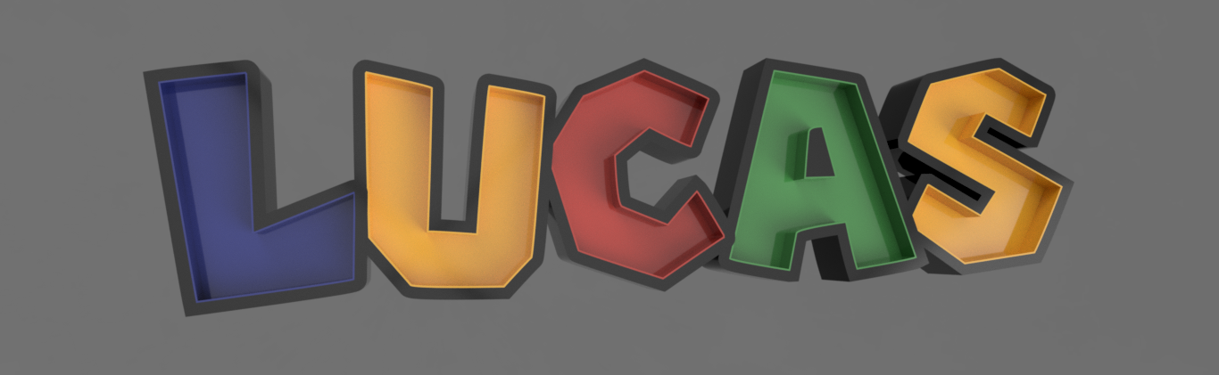 STL file LUCAS_NAMELED・3D printing model to download・Cults