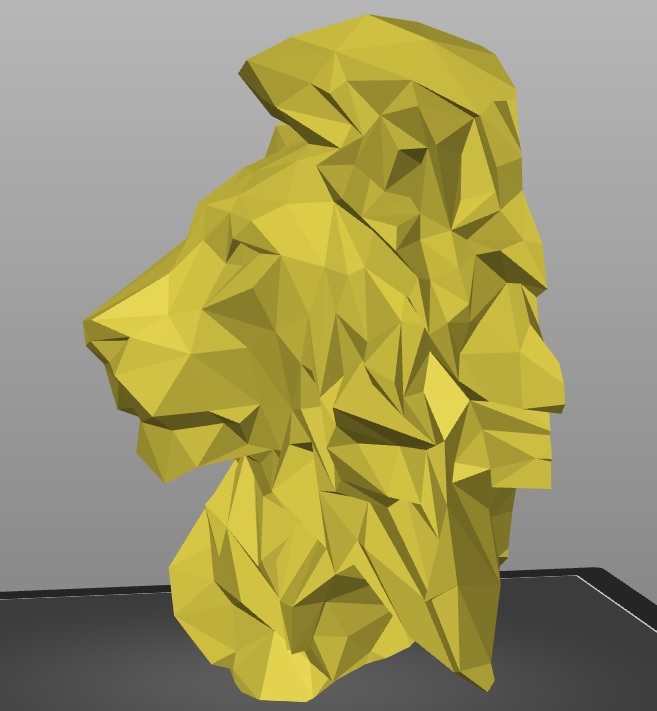 STL file Lion Head Low Poly・3D printable model to download・Cults