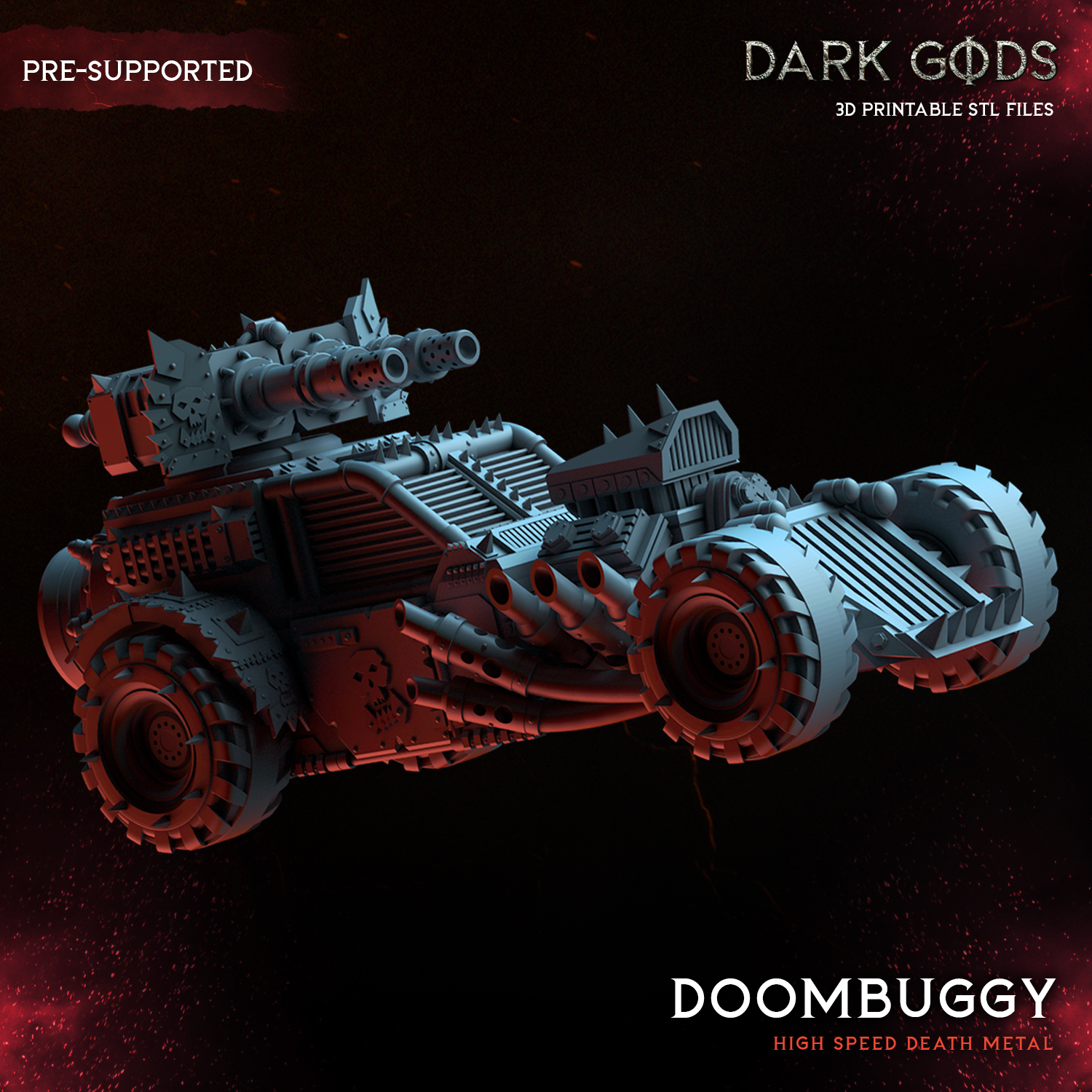 3D file Doombuggy - Dark Gods - Presupported・3D print object to ...