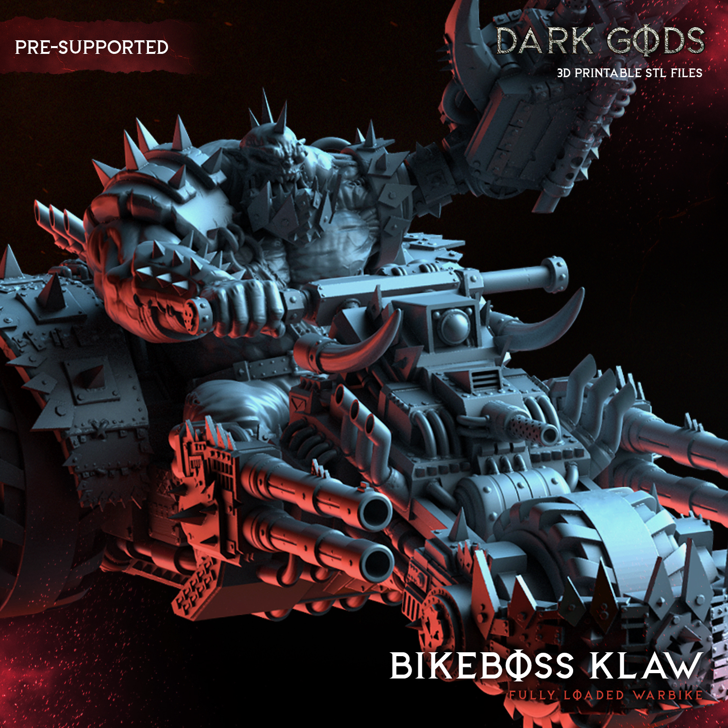 3D file Bike Boss Klaw - Dark Gods - Presupported・Model to download and ...