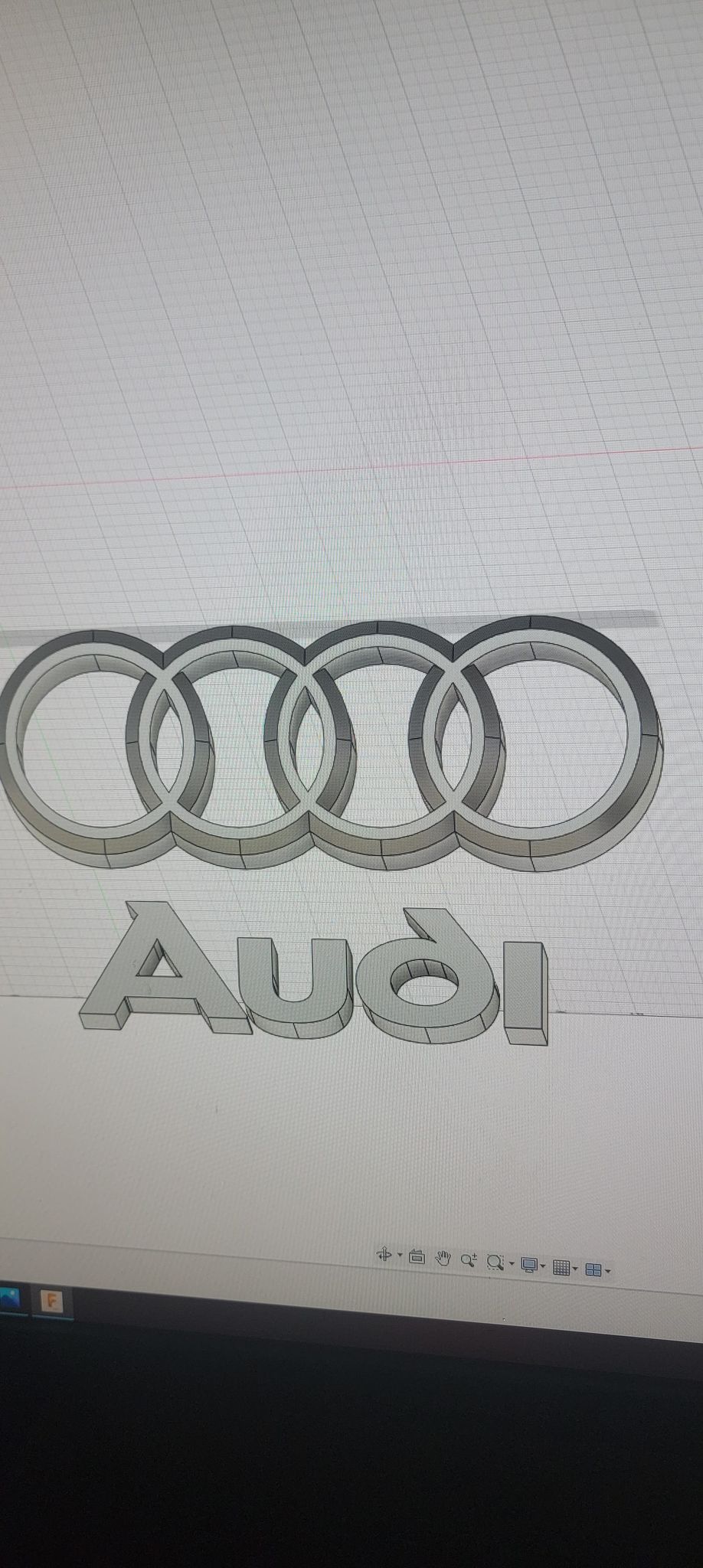 OBJ file audi logo・3D printing template to download・Cults