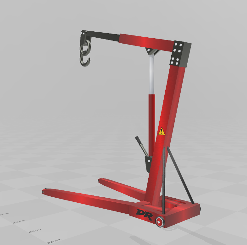 STL file HYDRAULIC ENGINE CRANE / HOIST / LIFT scale 1/10・3D printing ...