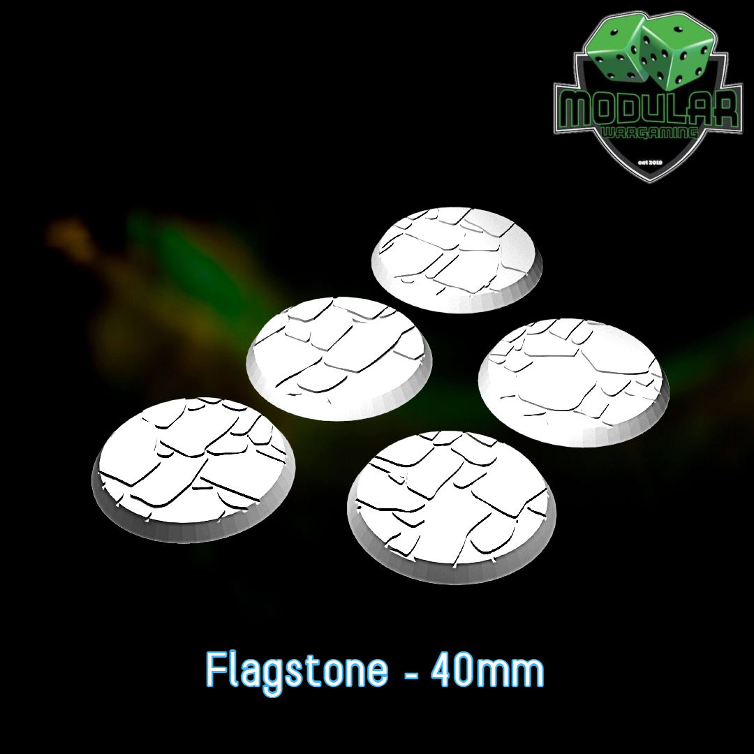 3D file Flagstone Bases - 40mm Set・3D print design to download・Cults