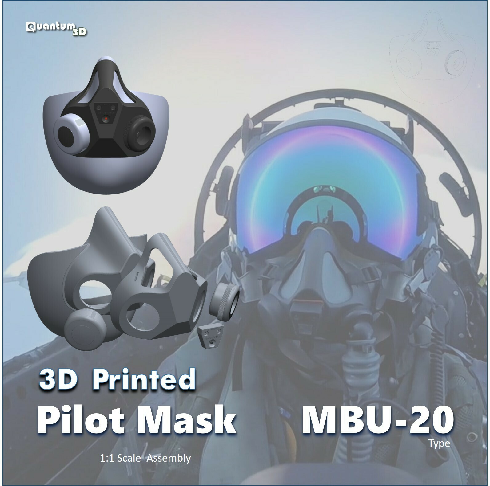 3D file Pilot Mask Assembly / MBU-20 Mask 🧑‍ ️・3D print design to ...