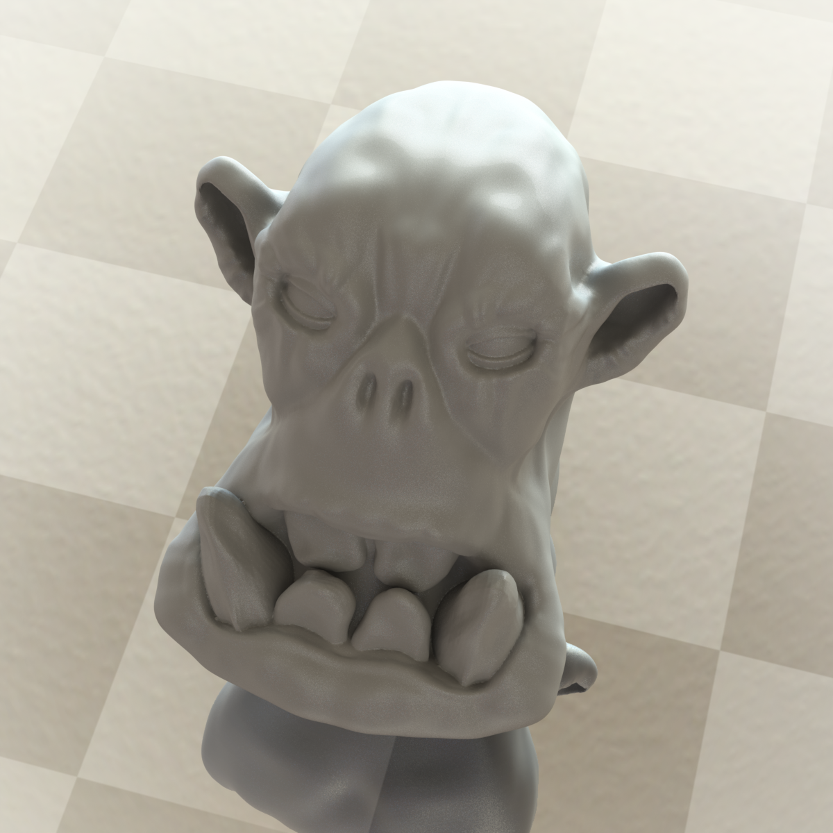 STL file ork's head・3D print model to download・Cults