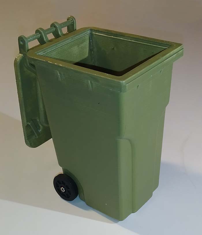 STL file Articulating wheeled Dustbin pencilbox・3D printing design to ...
